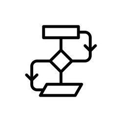 Design project development icon with black filled Vector Image