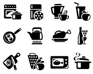 Cooking symbols Royalty Free Vector Image - VectorStock