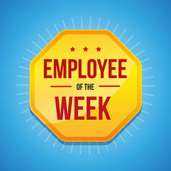 Best employee award badge star set Royalty Free Vector Image
