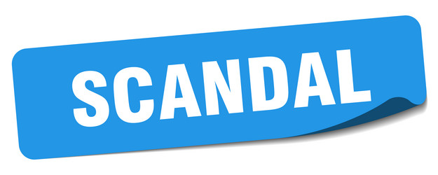 Scandal sticker scandal label Royalty Free Vector Image