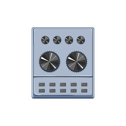 Electronic audio mixer cartoon Royalty Free Vector Image