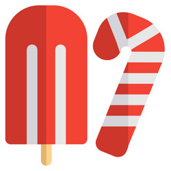 Juicy ice pop made with crushed candy cane Vector Image