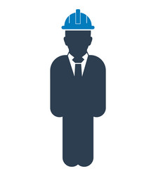 Engineer team icon flat style eps Royalty Free Vector Image