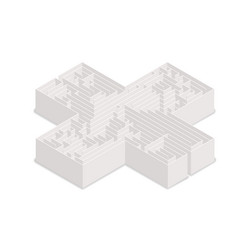 Labyrinth maze game with solution rebus Royalty Free Vector