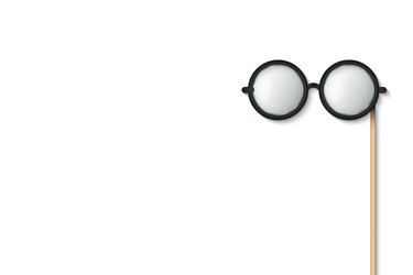 Creative of glasses stick Royalty Free Vector Image