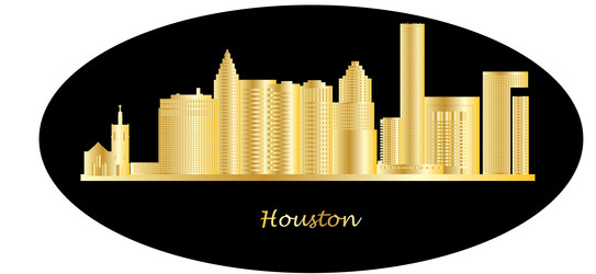 Houston city skyline Royalty Free Vector Image