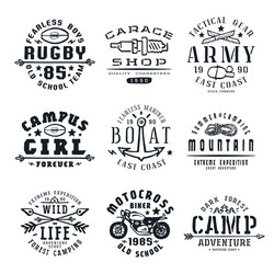 Sports stripes car stickers black color racing Vector Image