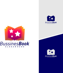 Star book logo design template Royalty Free Vector Image
