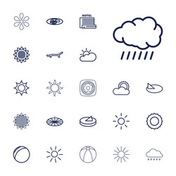 7 sunny icons Royalty Free Vector Image - VectorStock