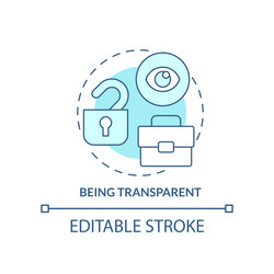 Being transparent blue gradient concept icon Vector Image