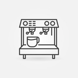 Coffee machine line style Royalty Free Vector Image