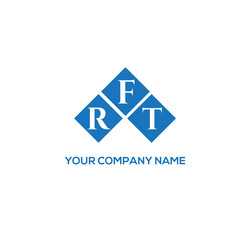 Frt letter logo design on black background Vector Image