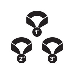 Medal logo design for first winner template Vector Image