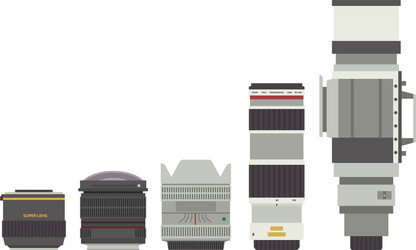 Photo optic lenses set Royalty Free Vector Image