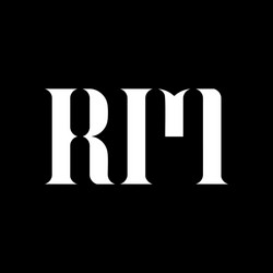 Rm logo r m design white letter rmr Royalty Free Vector