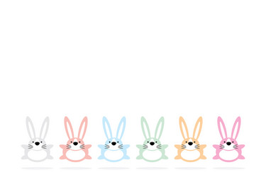 Six easter eggs cartoon colored clipart Royalty Free Vector