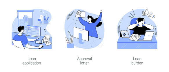 Loan forgiveness isolated cartoon Royalty Free Vector Image