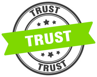 Trust stamp label on transparent background Vector Image