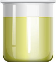 Yellow liquid in test tube Royalty Free Vector Image