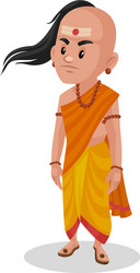 Chanakya cartoon character Royalty Free Vector Image