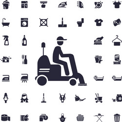 Cleaning machine icon Royalty Free Vector Image