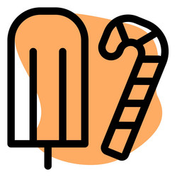 Juicy ice pop made with crushed candy cane Vector Image