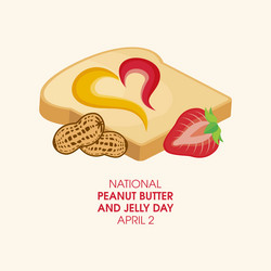 National peanut butter and jelly day poster Vector Image