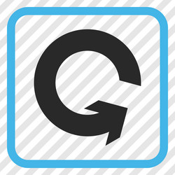 Rotate ccw icon in a frame Royalty Free Vector Image