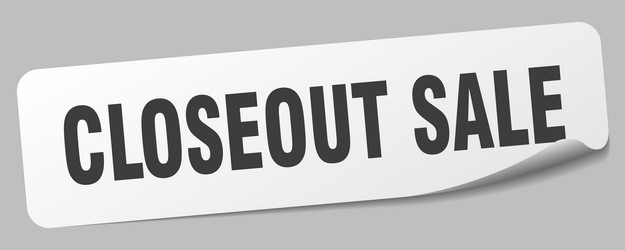 Closeout sale sticker label Royalty Free Vector Image