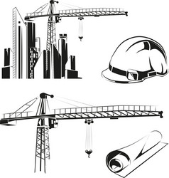 Construction emblems Royalty Free Vector Image