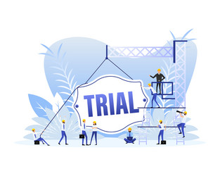 Trial sign on light background Royalty Free Vector Image