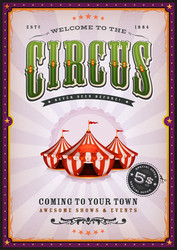Circus carnival theme vintage 2d aurielaki Vector Image