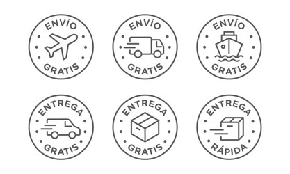Conjunto de icons envio entrega gratis Royalty Free Vector