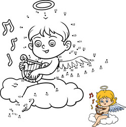 Copy the picture education game for children angel