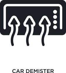 Outline car demister icon isolated black simple Vector Image