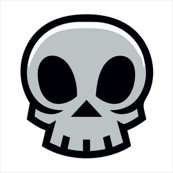 Fun cartoon skull logo Royalty Free Vector Image