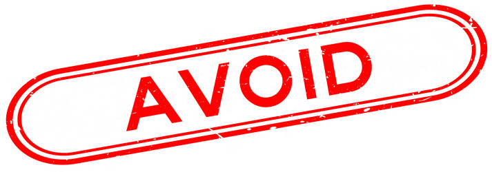 Grunge green avoid word rubber seal stamp Vector Image