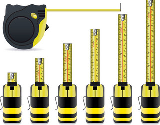 Measure tape meter set Royalty Free Vector Image