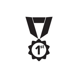 Medal logo design for first winner template Vector Image