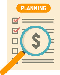Online plan graph icon flat finance money Vector Image