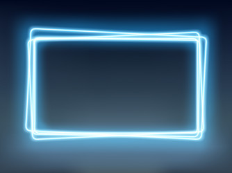 Blue and violet neon color rectangle frame Vector Image