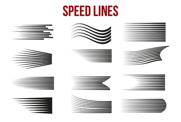 Motion radial zoom speed line on white background Vector Image