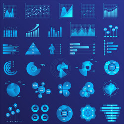 Infographic isometric graph Royalty Free Vector Image