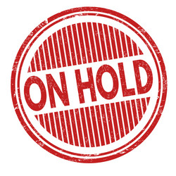 Put on hold rubber stamp Royalty Free Vector Image