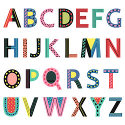 Cute animals alphabet cards for kids education Vector Image