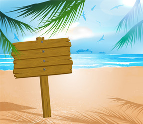 To beach sign Royalty Free Vector Image - VectorStock