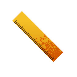 Yellow ruler icon cartoon isolated Royalty Free Vector Image
