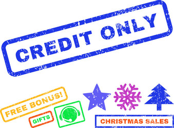 Credit only rubber stamp Royalty Free Vector Image