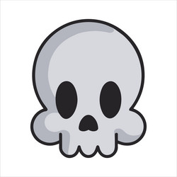 Fun cartoon skull logo Royalty Free Vector Image