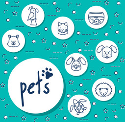 Group of pets icons Royalty Free Vector Image - VectorStock